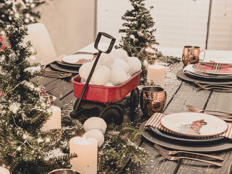 Snowball Fight Tablescape - Loving Hospitality